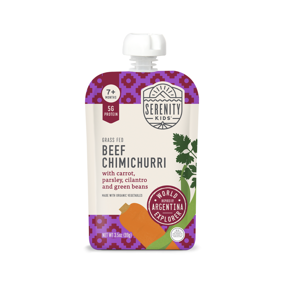 Beef Baby Food Pouch | Beef Chimichurri | Beef Puree