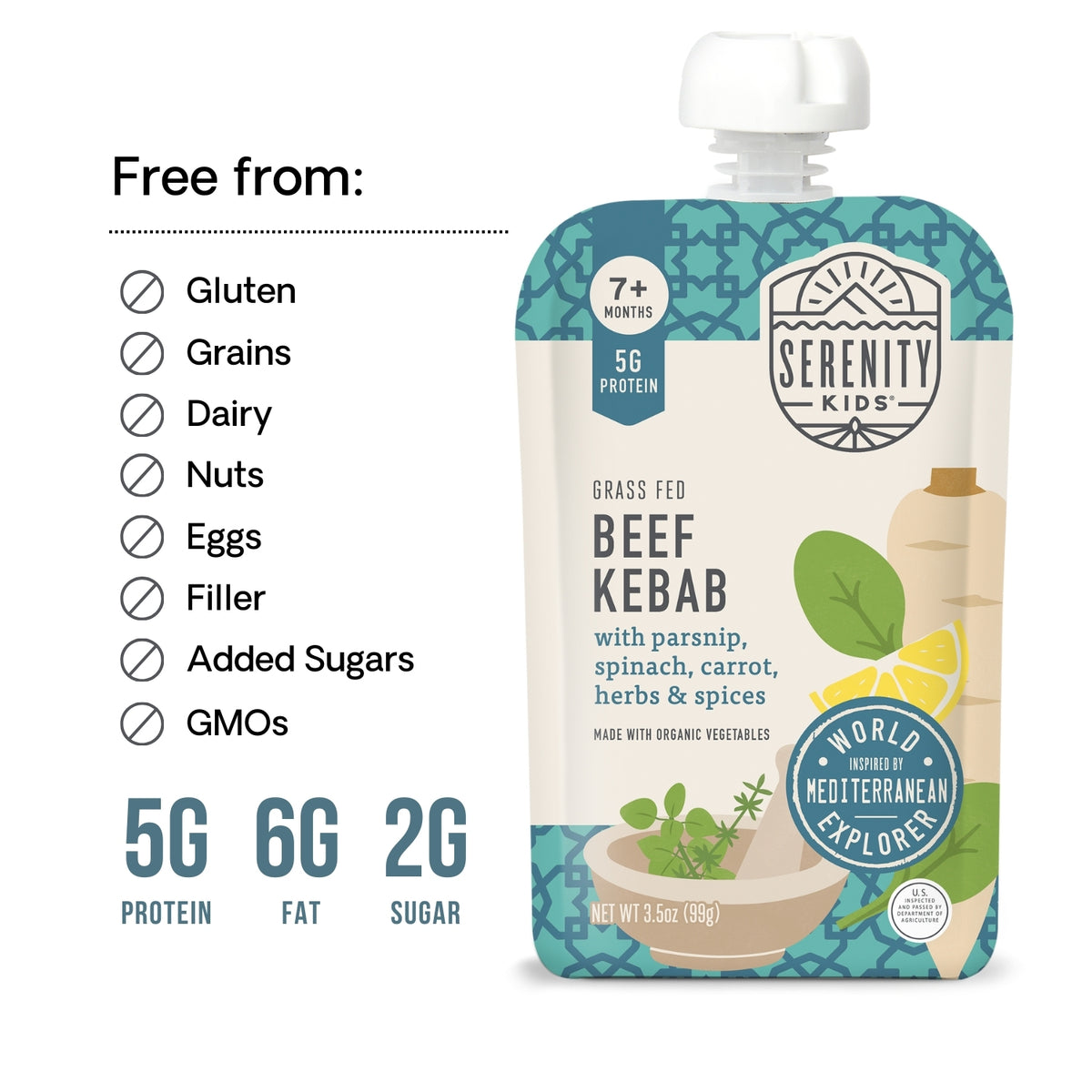 Beef Baby Food Pouch | Beef Kebab | Beef Puree for Baby