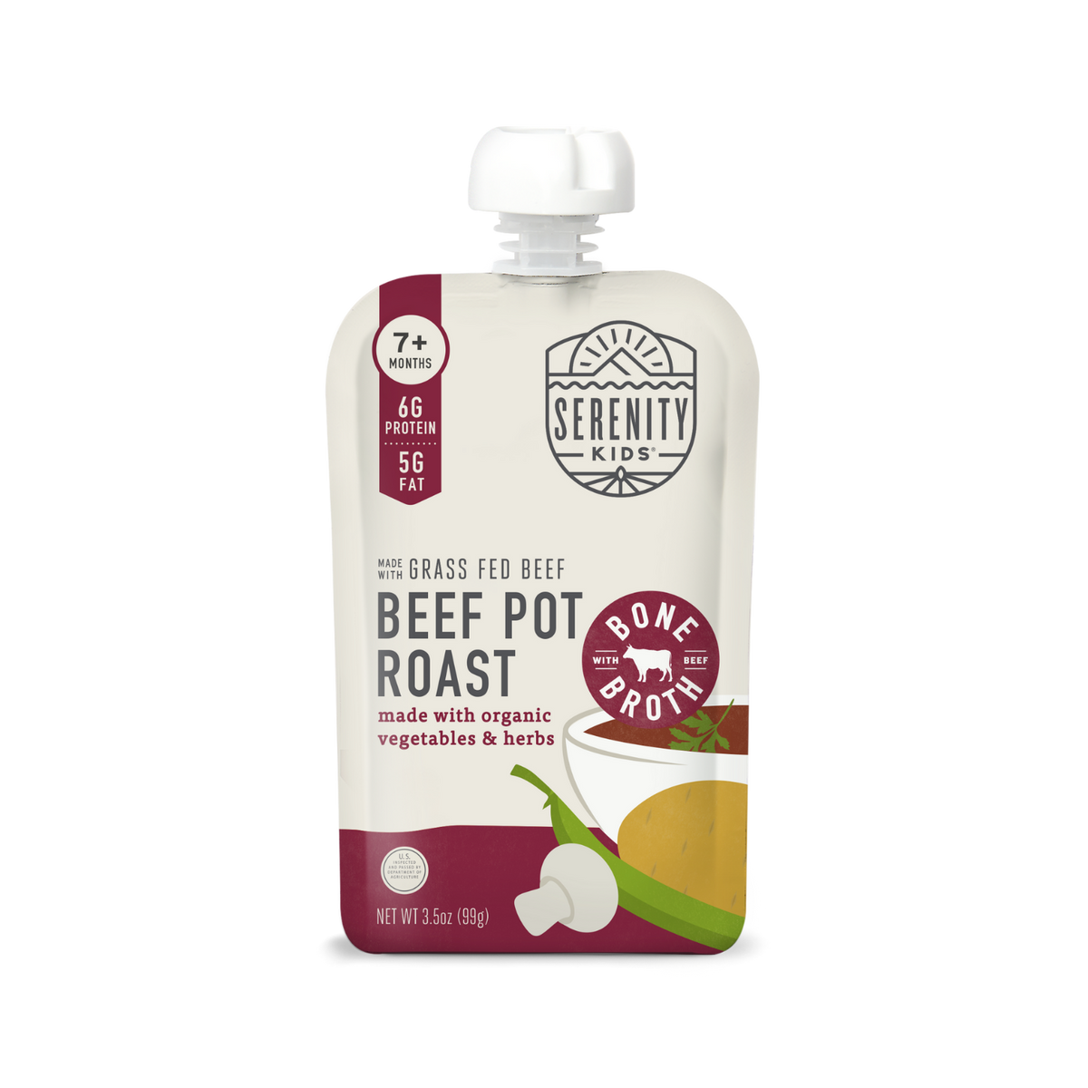 Beef Baby Food Pouch // Beef Pot Roast // Serenity Kids®
