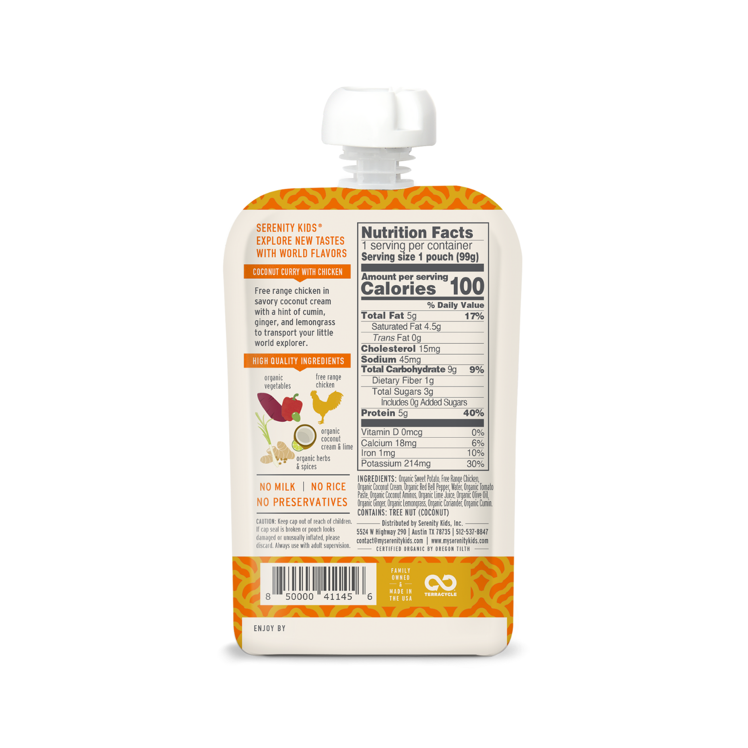 Chicken Baby Food Pouch | Coconut Curry with Chicken