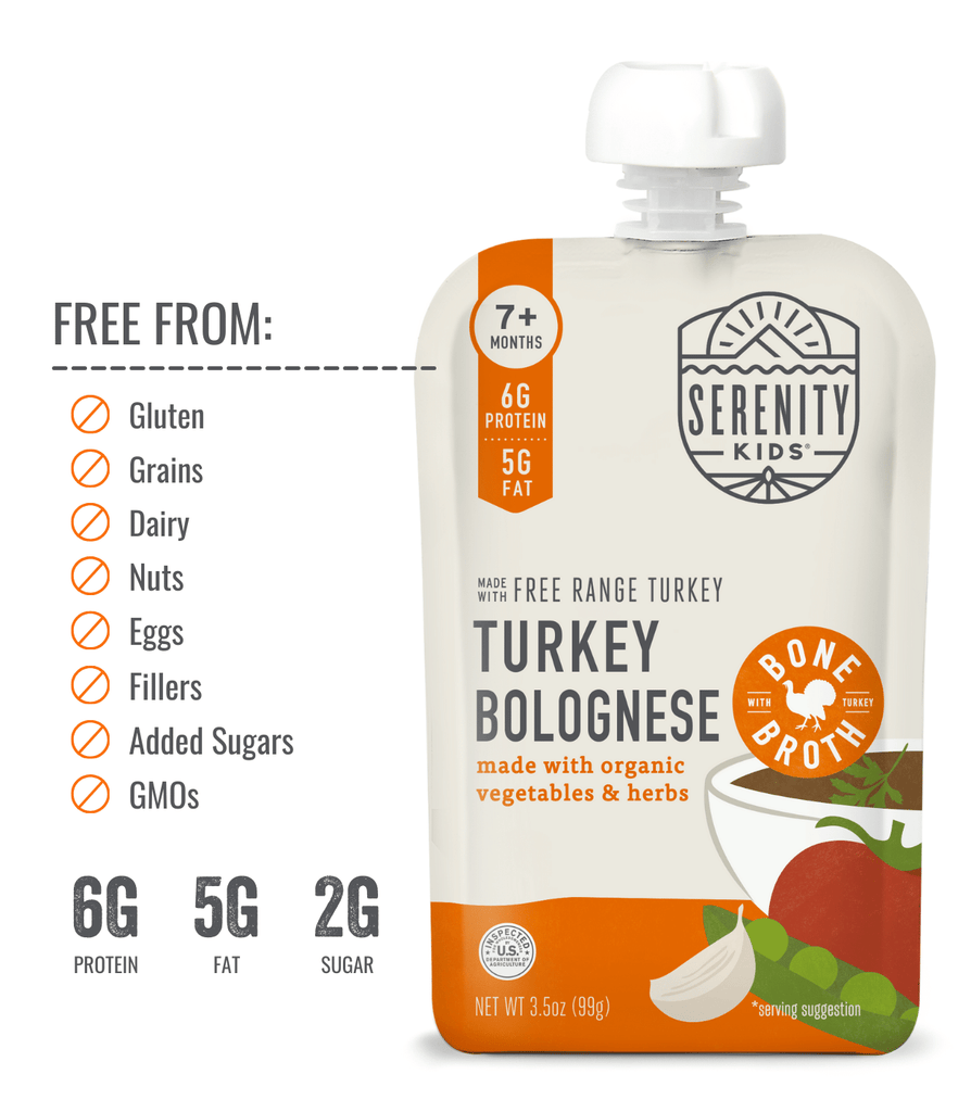 Turkey Baby Food Pouch // Turkey Bolognese // Serenity Kids®