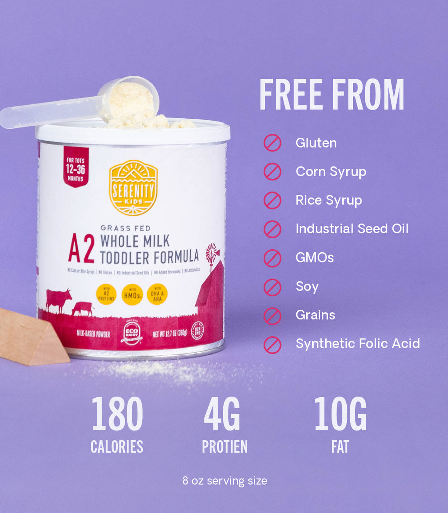 Toddler Formula // A2 Whole Milk Formula // Serenity Kids®
